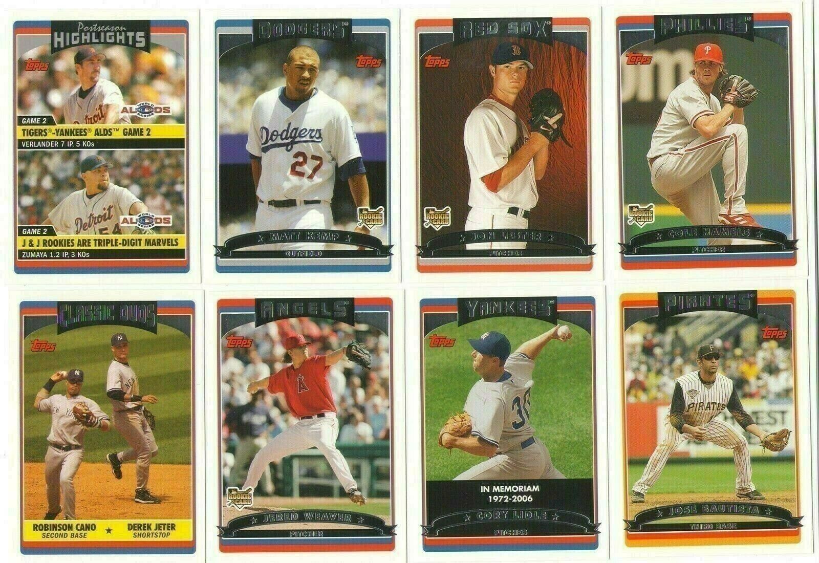 2006 Topps Update Complete Team Set from Factory Set Rookie Card Logo ...