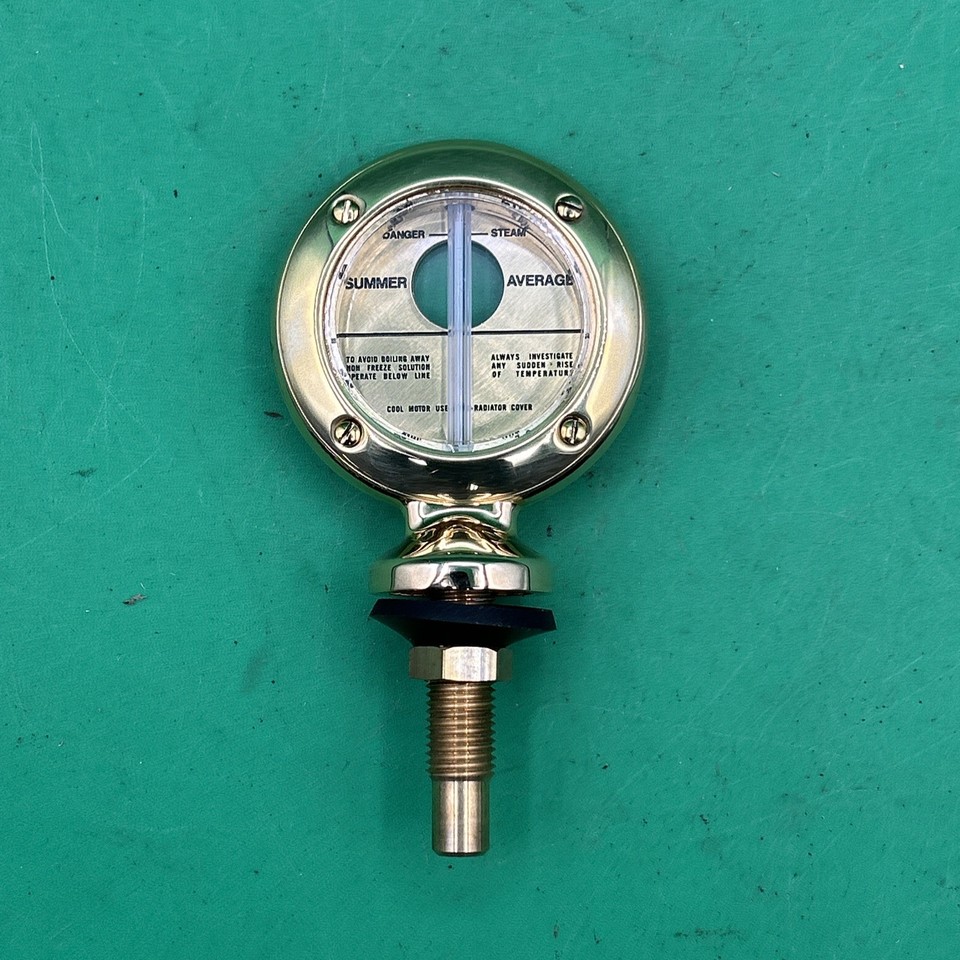 Small Brass Surround Model T Ford Universal Car Motometer for Radiator ...