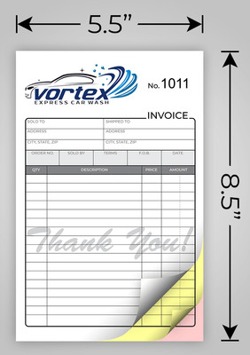 Business Forms w/ Customer Supplied Full Color Artwork / 5.5 x 8.5 / 2 ...