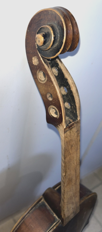 Violin Vintage Old No Strings Used as Decoration Wonderfully Aged ...