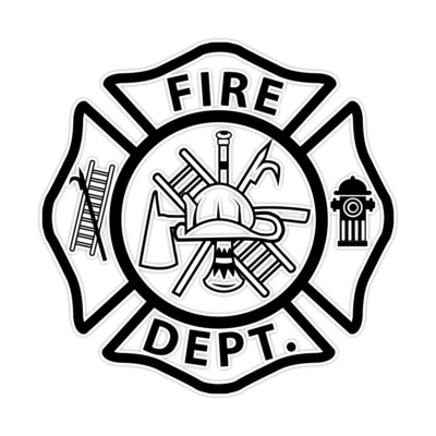 Fire Department Bumper Sticker for Car, Wall, Window, Vehicle Vinyl ...
