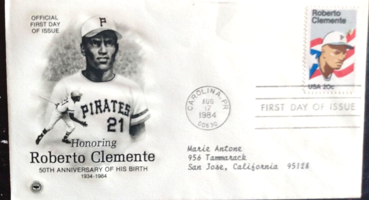 BASEBALL ROBERTO CLEMENTE PUERTO RICO LEGEND 1984 50TH ANNIV BIRTH PCS ...