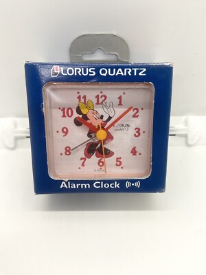 Vintage LORUS Disney Mini Mouse Battery Operated Travel Alarm Clock ...