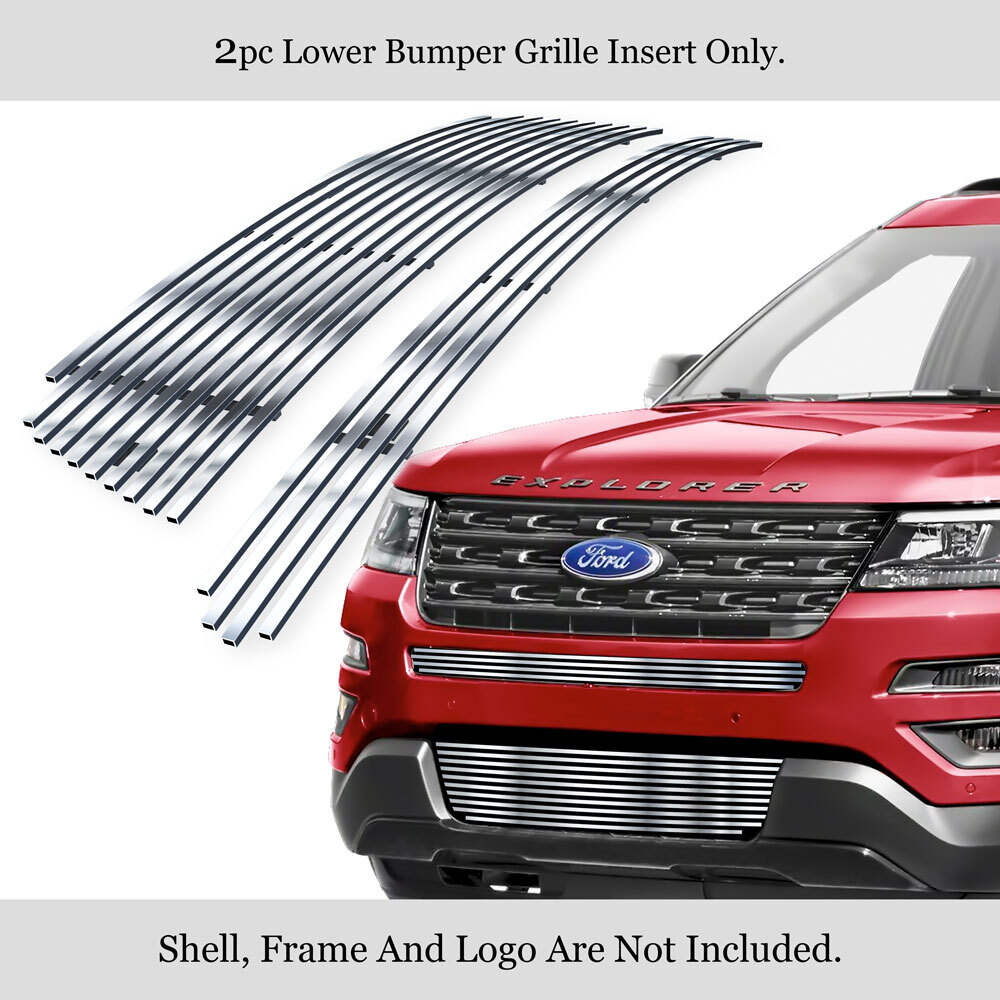 Fits 2016-2019 Ford Explorer Lower Bumper Stainless Chrome Billet ...