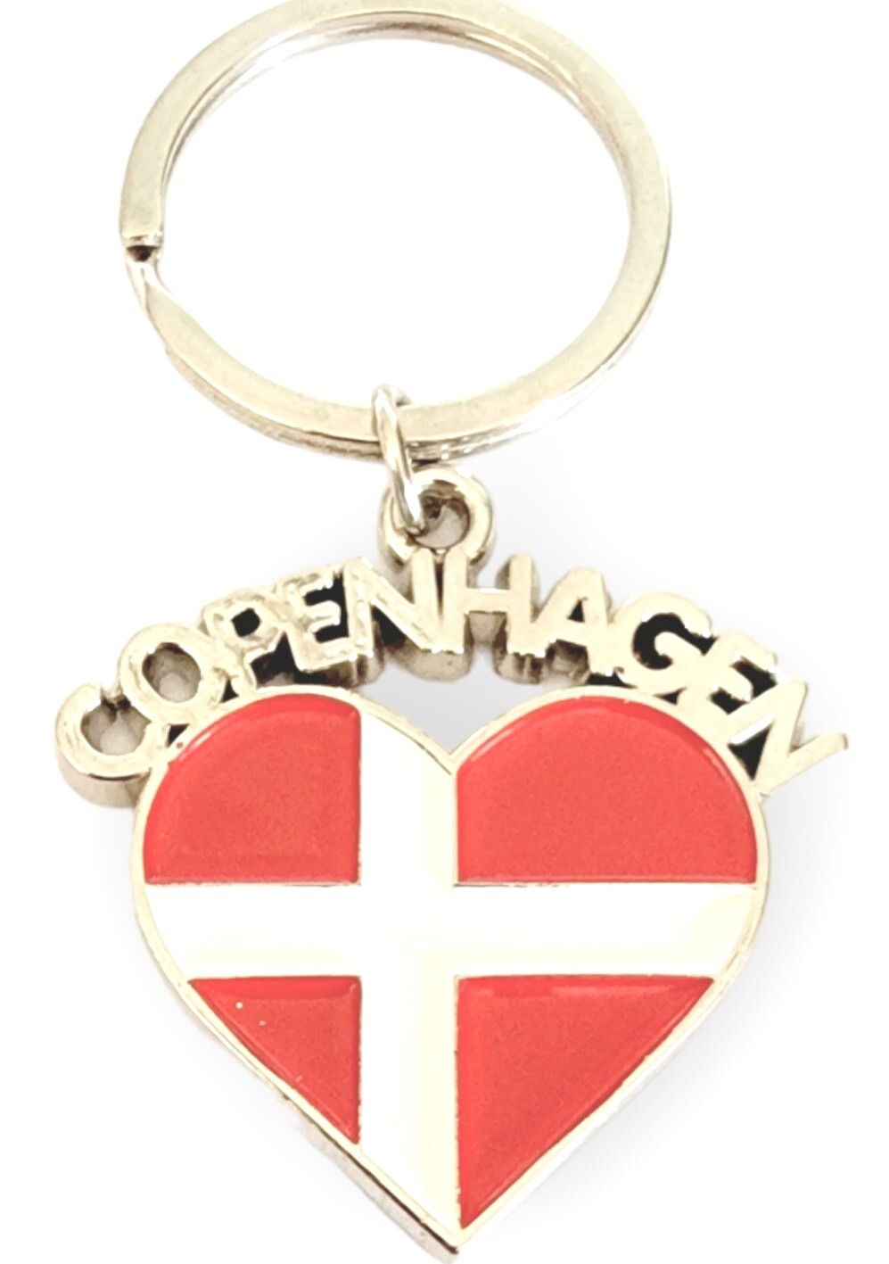 Copenhagen Denmark Keychain Heart Shaped Country Flag Souvenir Metal ...