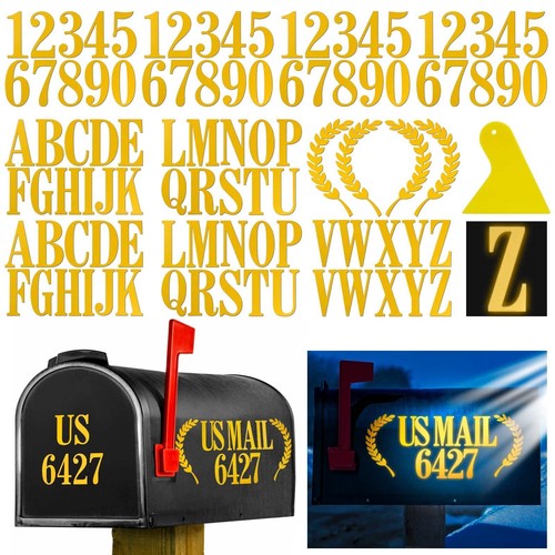2" Reflective Mailbox Numbers Letters Stickers for Outside,Self ...