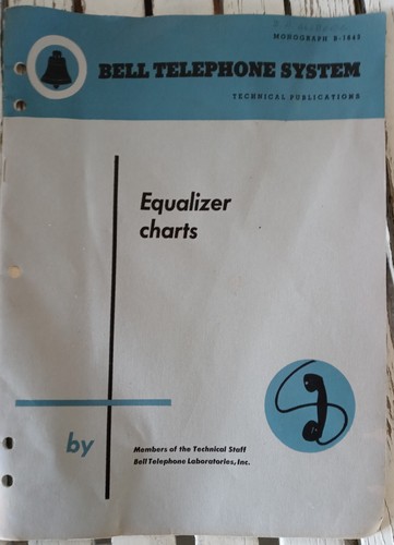 Vintage Bell Telephone Systems Technical Publication Equalizer Charts ...