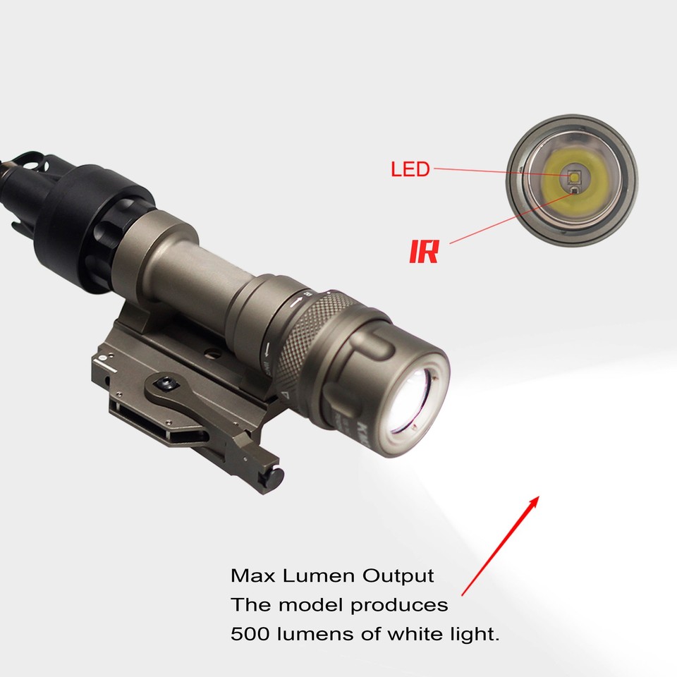 Tactical M952V IR Infrared Light W/ QD Mount LED Flashlight with Remote ...