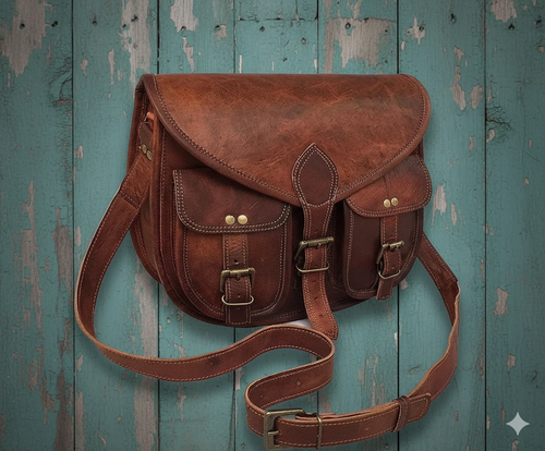 Goat Leather Women's Simple Bag Tote Real Satchel Shoulder New Brown ...