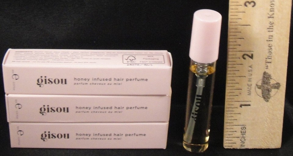 GISOU Travel Lot HONEY INFUSED HAIR PERFUME 3 @ 0.13oz/4mL *NIB* FREE ...