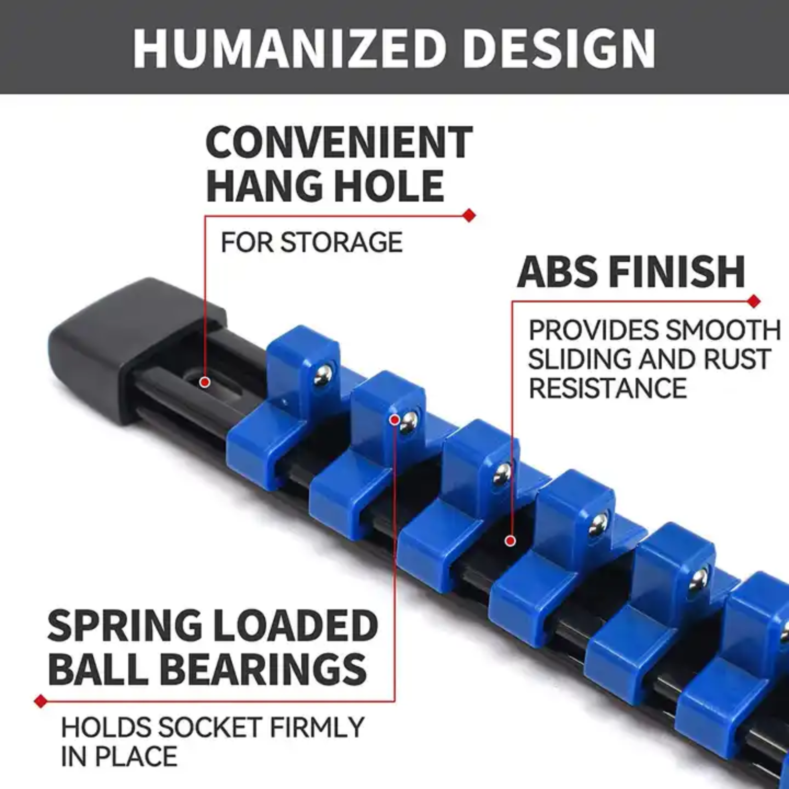 Socket Organizer 9Pcs Socket Holder Kit 1/4 inch, 3/8 inch And 1/2 inch ...