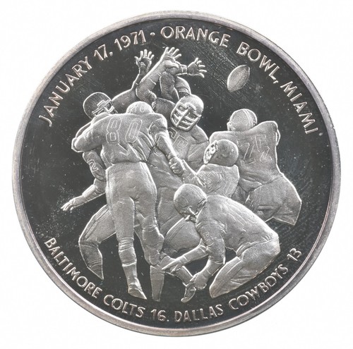 2 Oz Silver Art Round Superbowl V Baltimore Colts NFL *6176 | eBay