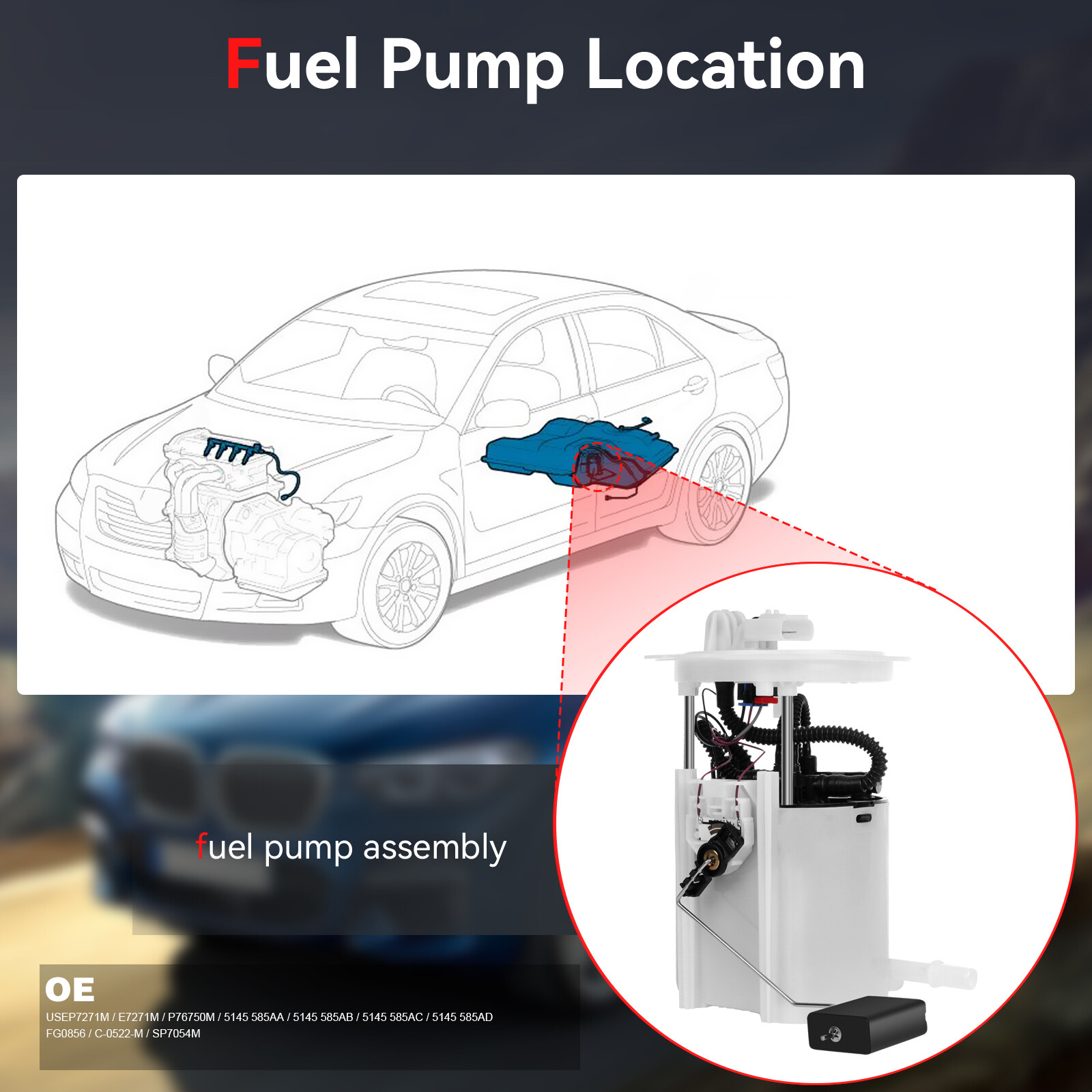 Electric Fuel Pump Assembly For 2011-2014 Dodge Jeep Durango V6 3.6L ...
