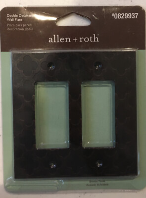 ALLEN + ROTH Bronze Double Decorator Standard Wall Plate # 829937 | eBay