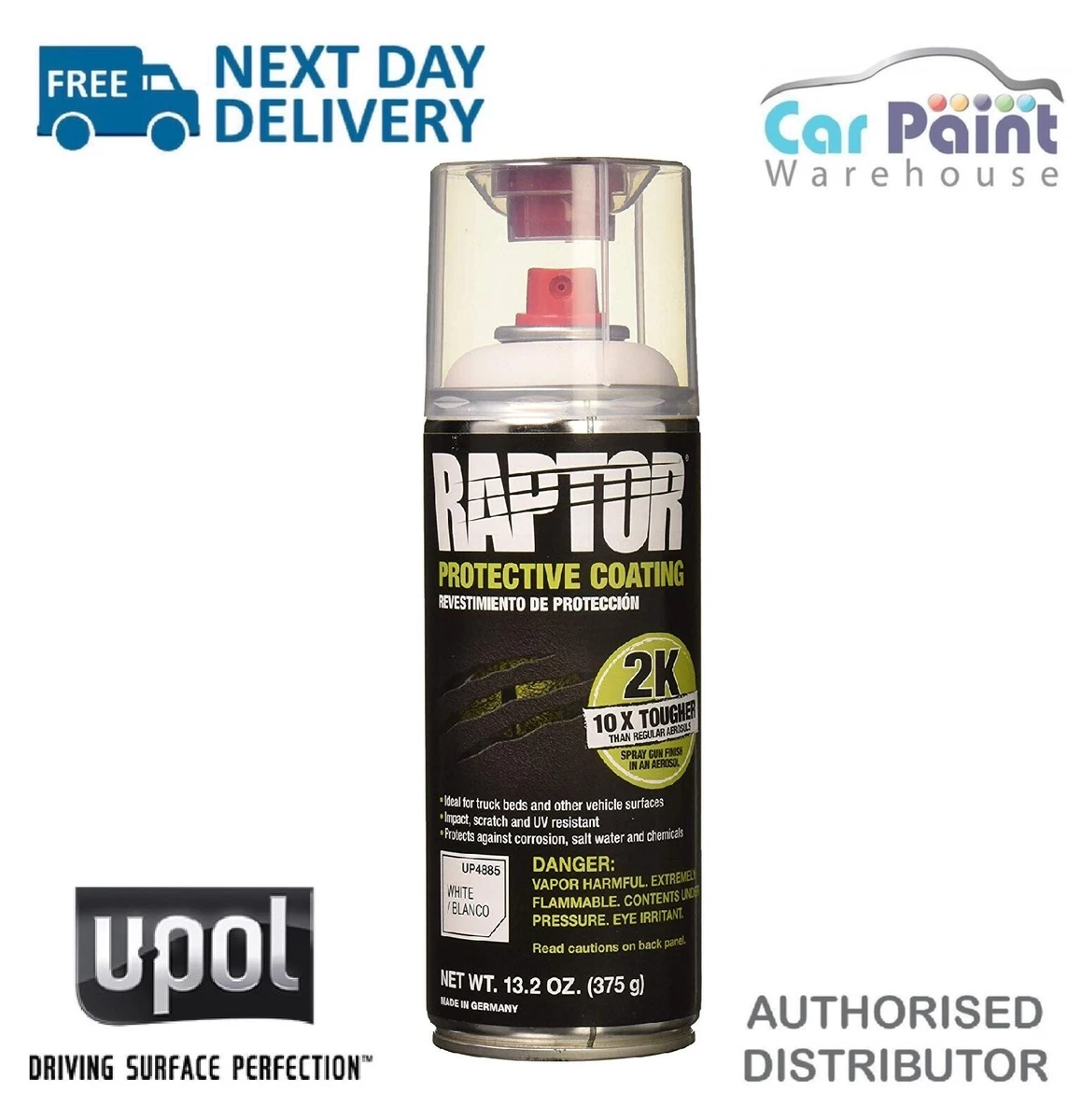 Raptor Bed Liner White Truck Bed Coating, 45% OFF