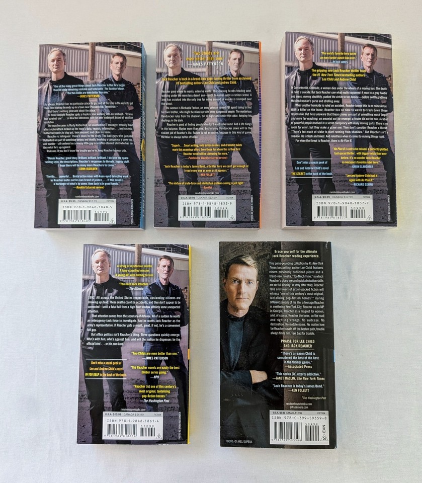 JACK REACHER Books LEE & ANDREW CHILD Complete Series 29 Paperback Book ...