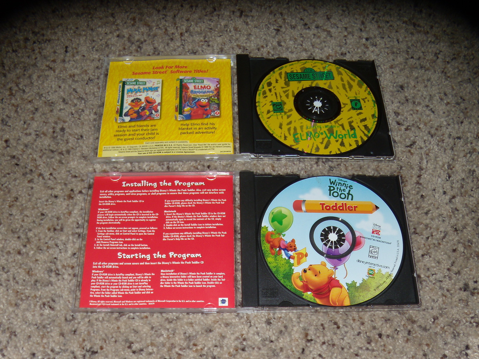 Sesame Street Elmo's World & Disney Winnie the Pooh Toddler PC Programs ...