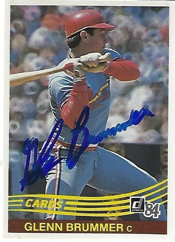 Autographed/Signed 1984 Donruss #138 Glenn Brummer St Louis Cardinals | eBay