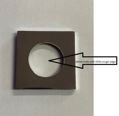 Square Shower Arm Cover Plate/Back Plate With Round Hole (Single ring ...