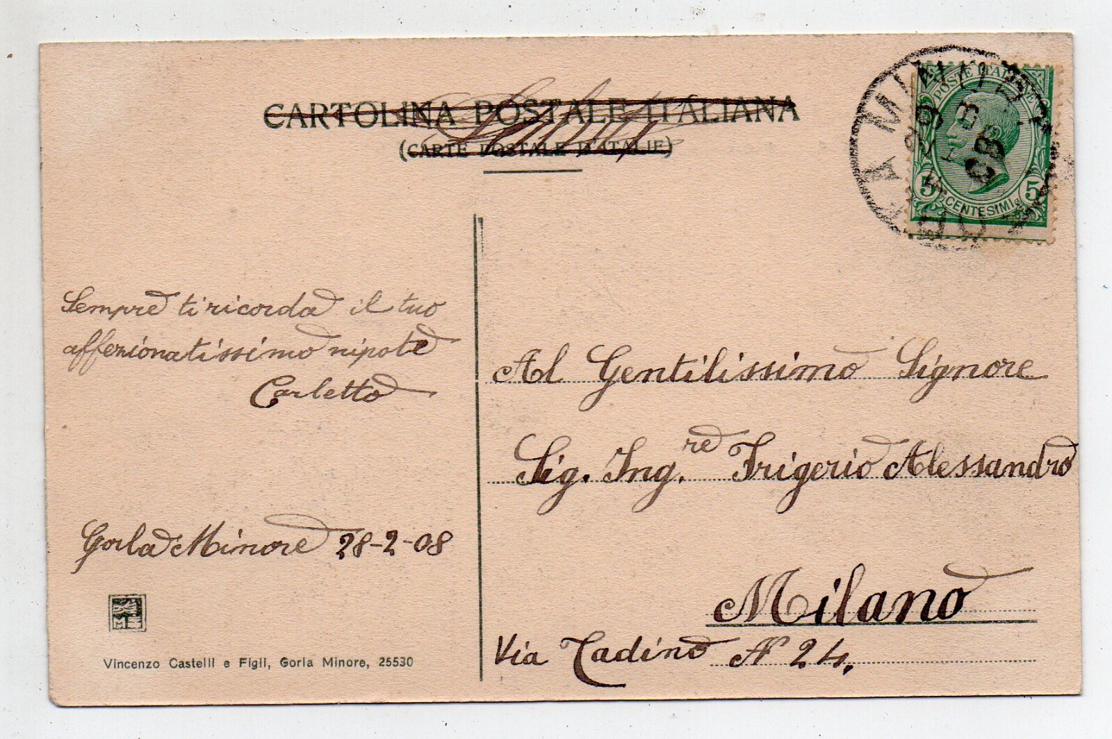 Gorla Minore - Piazzale Du Collège Rotondi - Animation - Voyage - 1908 ...