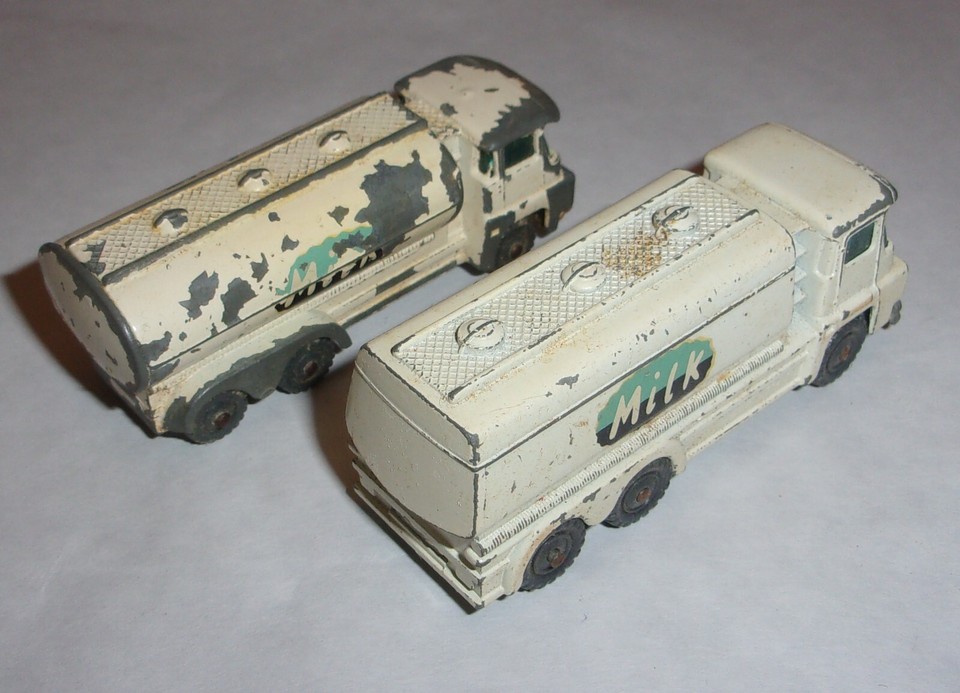 2 pc Lot Vintage Diecast Toy Husky Milk Tanker Trucks Guy Warrior ...
