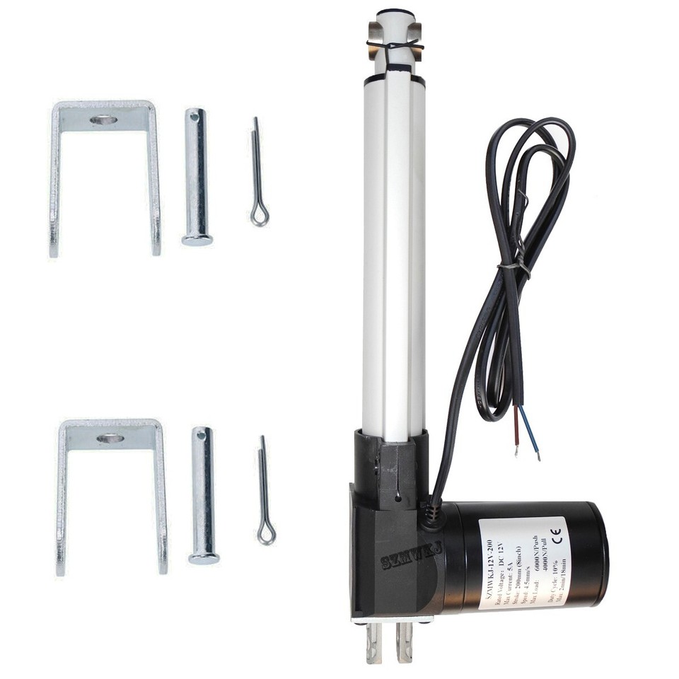 12V LCD 6000N Solar Tracking Tracker Dual Axis Kits W/ 12V 2X8" Linear ...