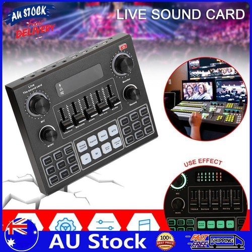 AU Audio Studio Sound Card 3.5mm Microphone Headset Live Broadcast ...