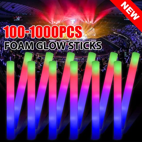 100/ 200 /300/ 1000Pc Flashing Foam Stick 3 LED Flashing Glow Sticks ...