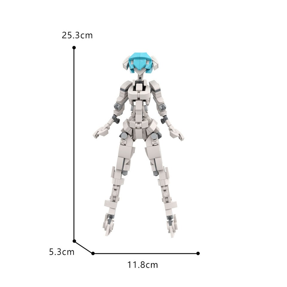 C9394 Female Robot Mobile Mech Suit Model 229 Parts Building Toys Set ...