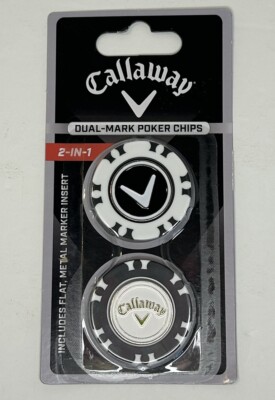 Callaway Golf 2-in-1 Dual-Mark Poker 2Pc Chips Magnetic Ball Markers ...