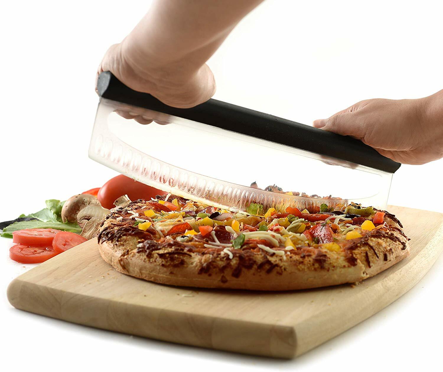 Norpro Easy Grip Pizza / Dessert Rocker Slicer Cutter w/ Scallops 13.5 ...