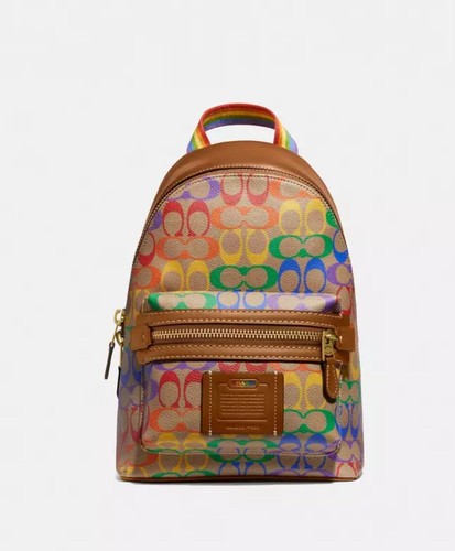 Coach Carrie Backpack 23 in Rainbow Signature Canvas | eBay
