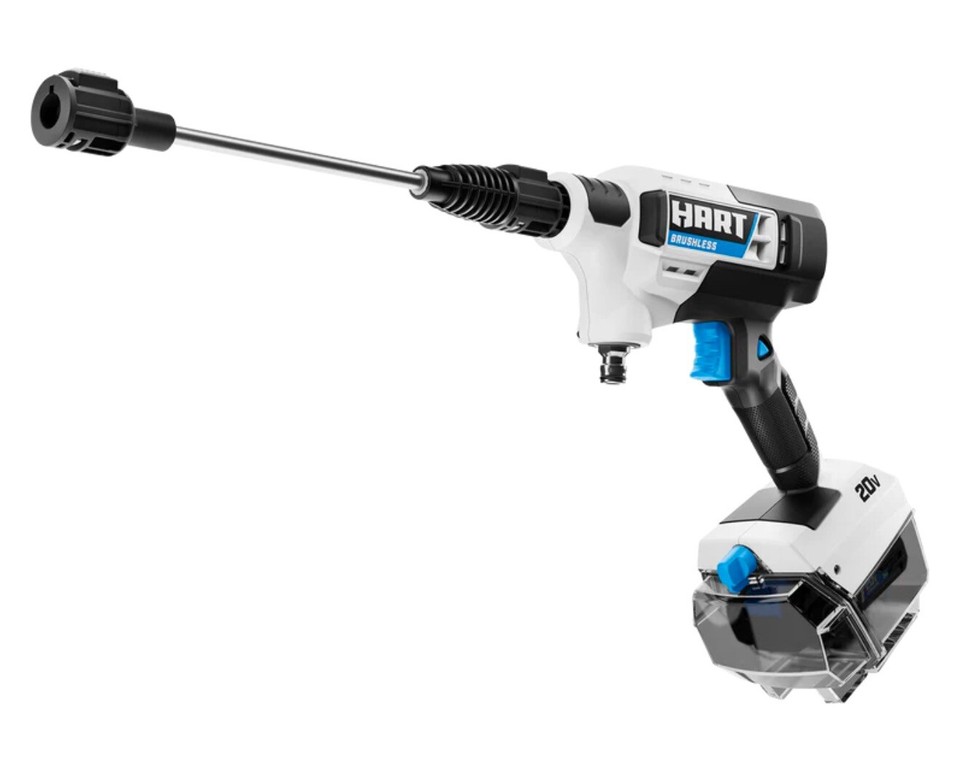 HART 20V Cordless Brushless 600PSI Power Cleaner Kit w/4.0Ah Battery ...