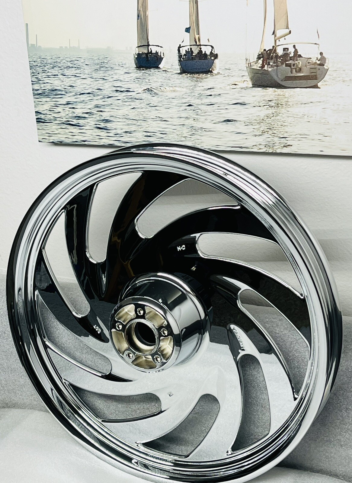 HARLEY TYPHOON WHEEL 21x2.15 DYNA WIDE GLIDE CUSTOM CHROME 2007 -18 ...