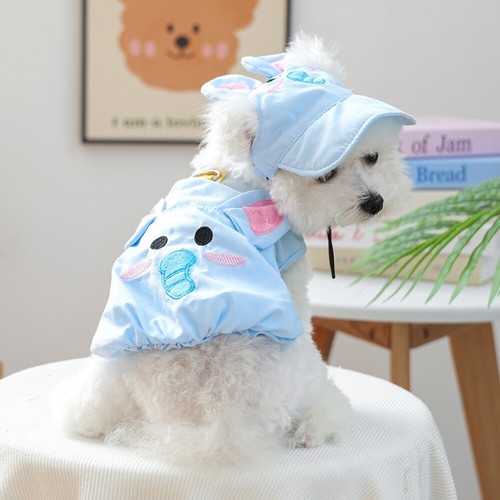 Pet Spring Summer Pomeranian Cat Dog Clothes Cartoon Little Blue Sun ...