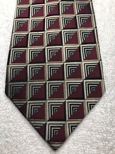 DANIEL CRAIG MENS TIE BURGUNDY WITH GRAY AND BLUE 4 X 60 | eBay