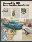 1977 FORD MUSTANG II 2-page advertisement, MUSTANG II Cobra II print ad ...