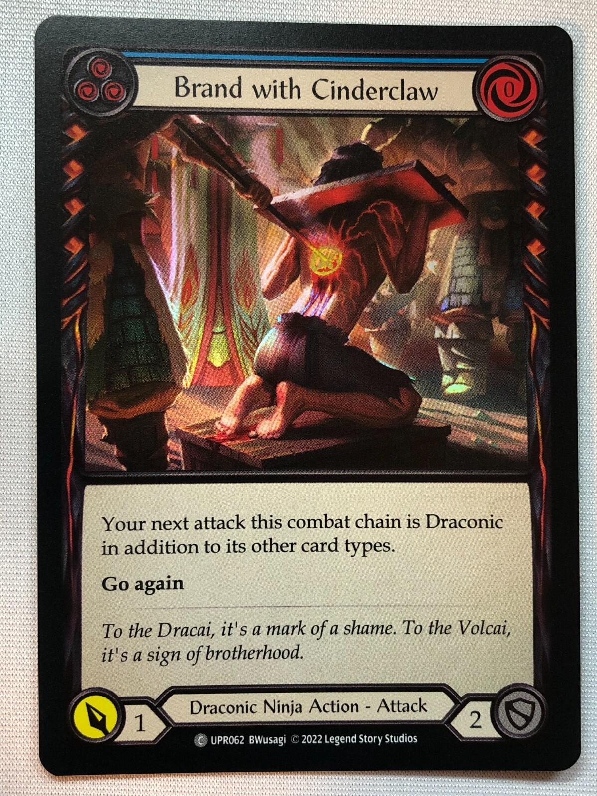 Flesh And Blood Uprising Brand with Cinderclaw (Blue) UPR062 Foil NM/M ...