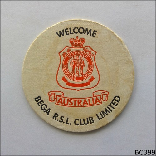 Bega RSL Club Coaster (B399) | eBay