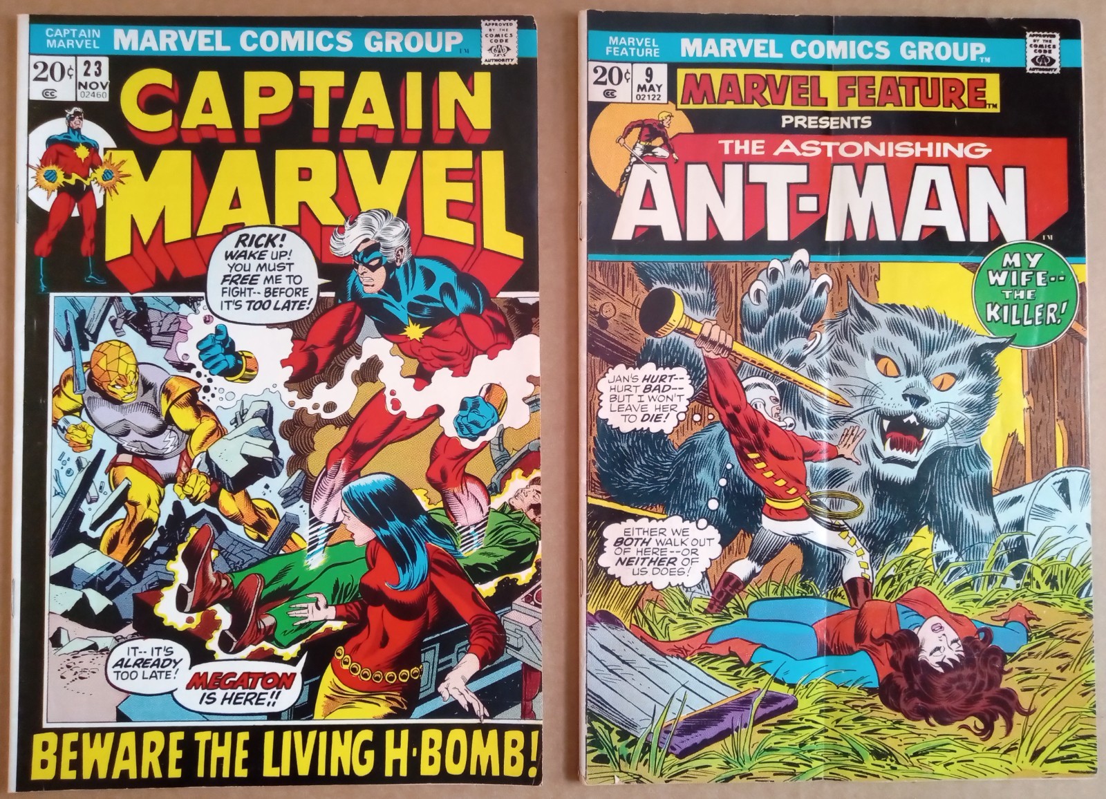 Captain Marvel 23 (1972) & Marvel Feature 9 (1973) Bronze Marvel lot | eBay