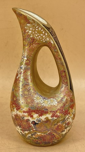 Fine Japanese Meiji Satsuma Ewer Signed Kizan | eBay