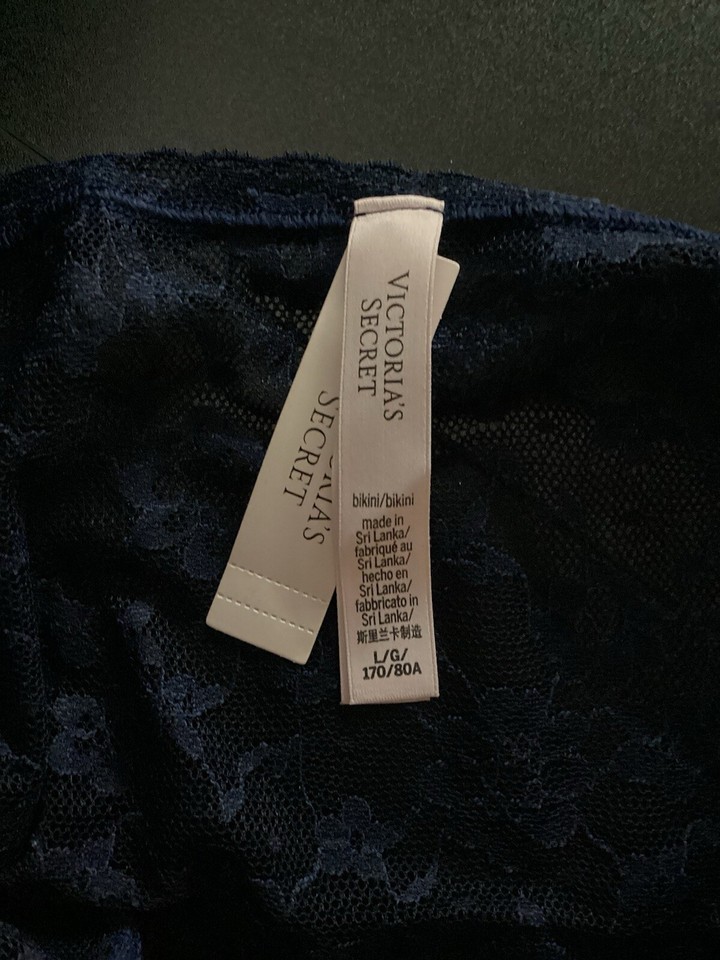 Victoria Secret Blue Lace Panties Size Large | eBay