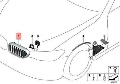 OEM BMW G32 620D 620DX 630D 630DX 630I 640DX GRILLE FRONT LEFT ...