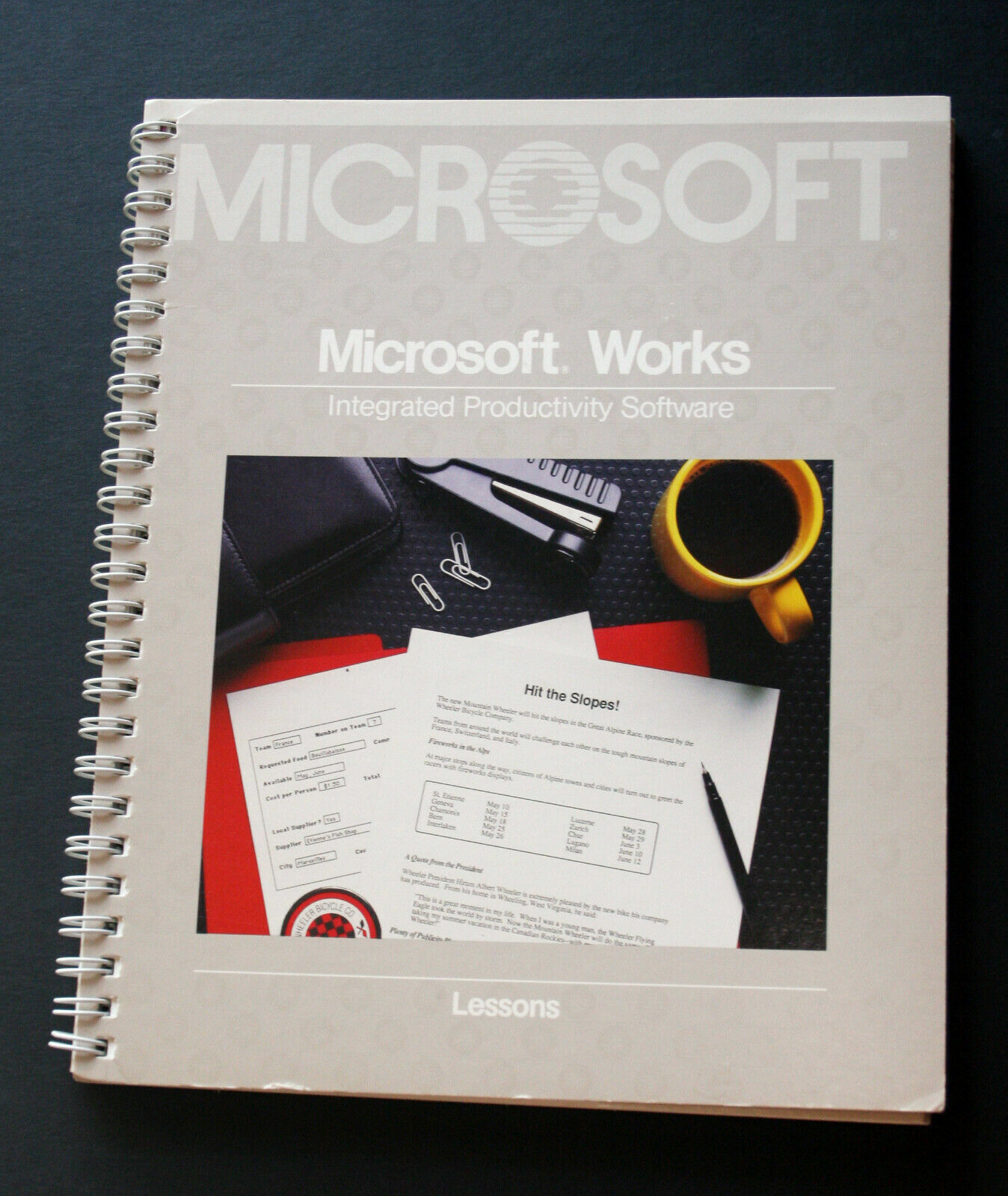 MICROSOFT WORKS INTEGTRATED PRODUCTIVITY SOFWARE LESSONS, 1986, NEW ...