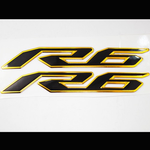 Black Handle Bar Yoke Cover+2-Tone Logo Emblem Sticker 06-16 YZF R6 ...