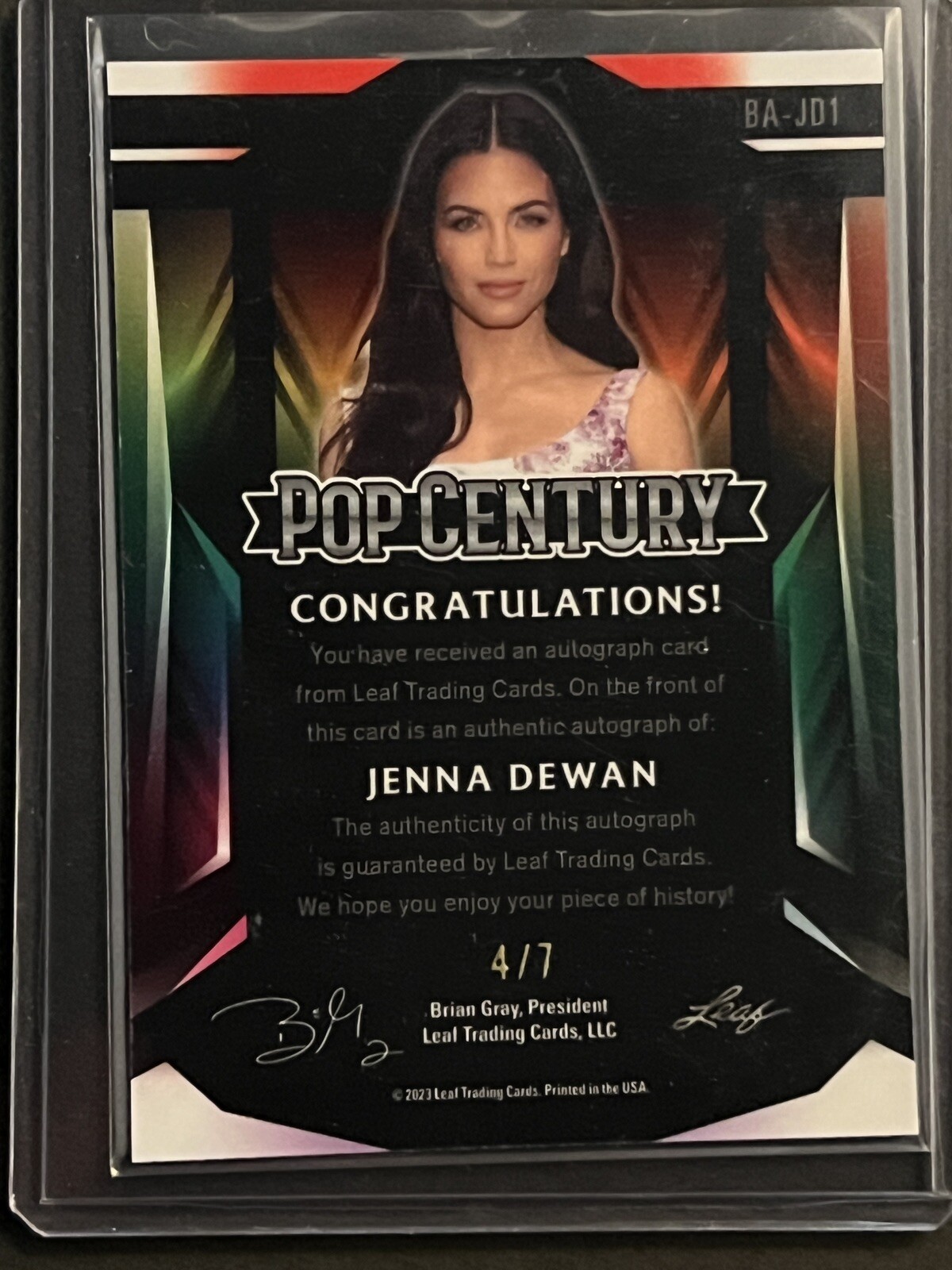 2023 Leaf Pop Century Metal Jenna Dewan TV Star 1st Leaf Auto Autograph ...