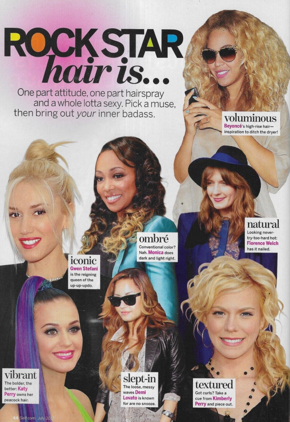 Self Magazine Fergie Music Issue 7 Day Fat Melt Best Hairstyles Summer ...