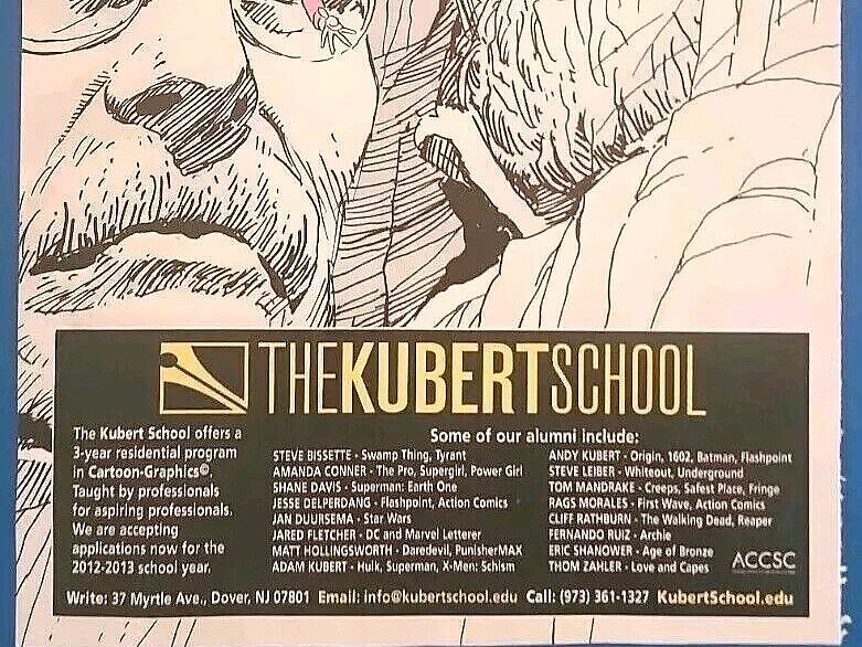 2012 The Kubert Cartoon Graphics School, Joe Kubert Comic Book Print Ad | eBay