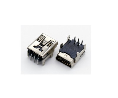 2x Mini USB B Female Connector 5 Pins 90° PCB SMD Connector Mini Jack F ...