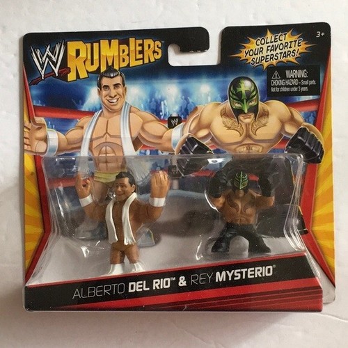 Alberto Del Rio & Rey Mysterio WWE Rumblers. 2" Mini Wrestling Action ...